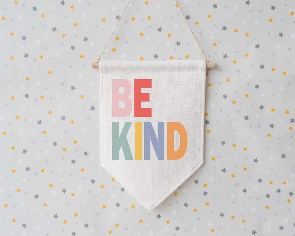 Pennant Hanging Banner Linen Flag- Be Kind – Fred And Bo