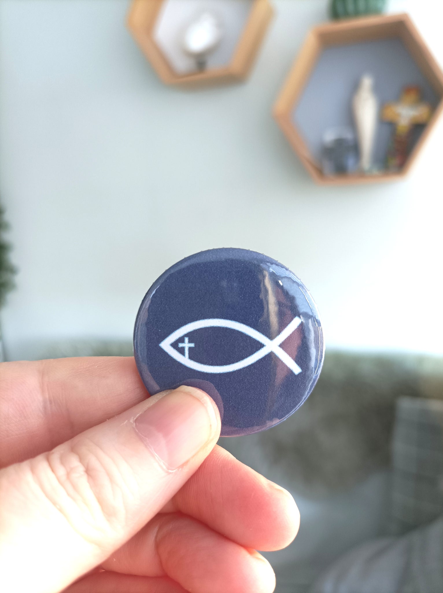 Christian Symbols Badges set of 4 Navy - Button Badge 38mm – Fred And Bo