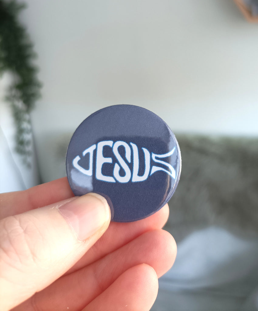 Christian Symbols Badges set of 4 Navy - Button Badge 38mm – Fred And Bo