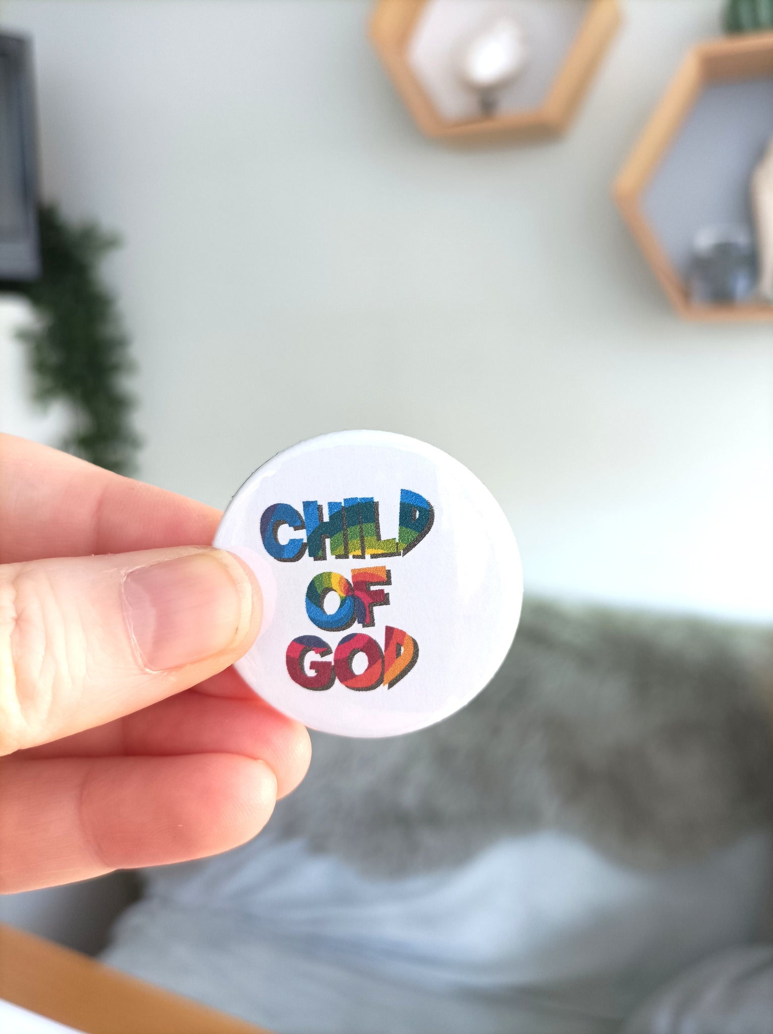 Christian Symbols Badges set of 4 Rainbow - Button Badge 38mm – Fred And Bo