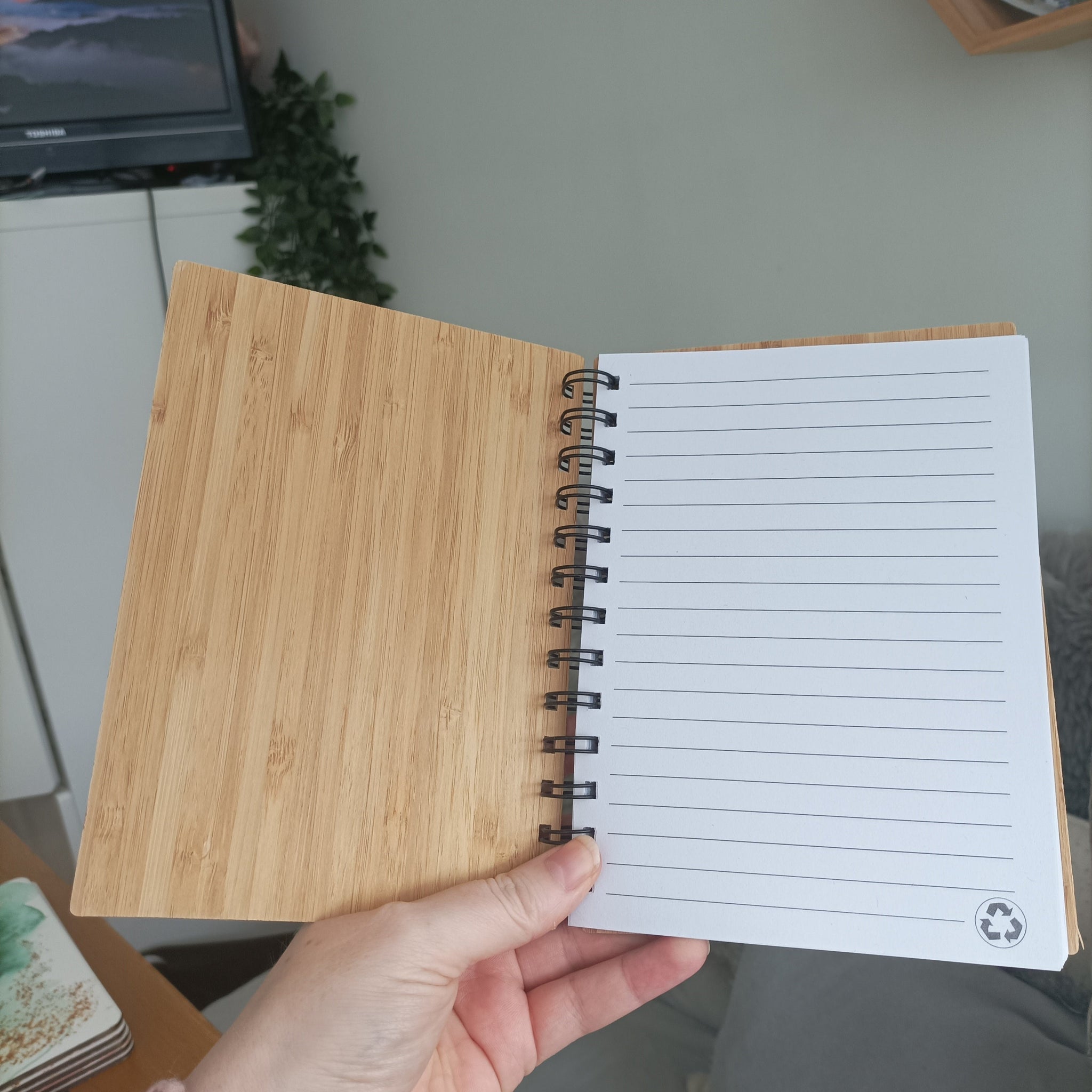 Bamboo Engraved Notebook -EY UP – Fred And Bo
