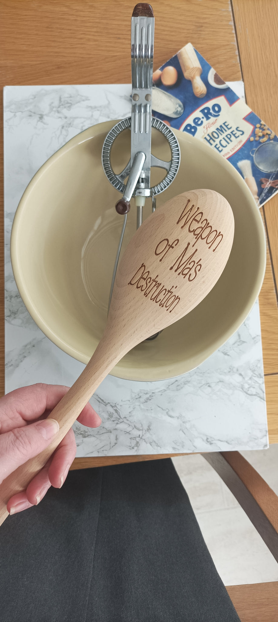 Wooden spoon engraved with 'weapon of Ma's destruction' – Fred And Bo