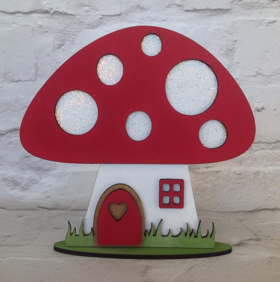 Toadstool mushroom fairy house laser cut nursery decor – Fred And Bo