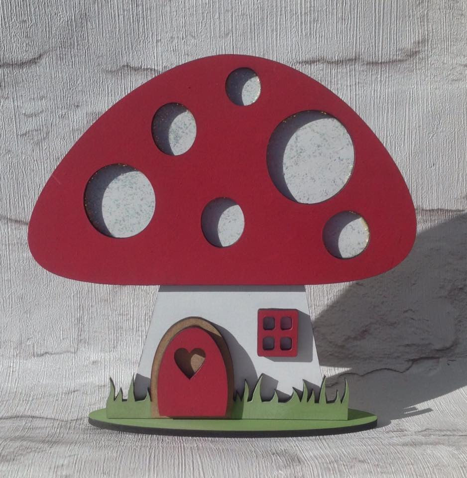 Toadstool mushroom fairy house laser cut nursery decor – Fred And Bo