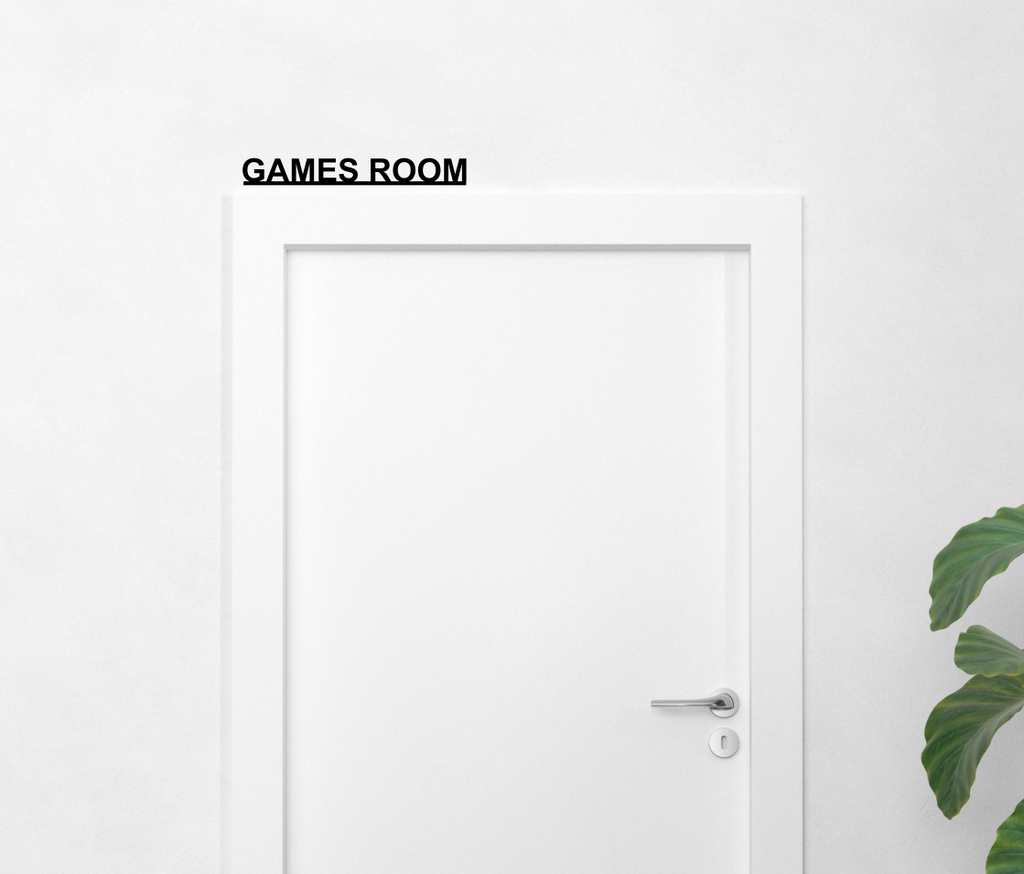 GAMES ROOM - Door Topper Sign – Fred And Bo