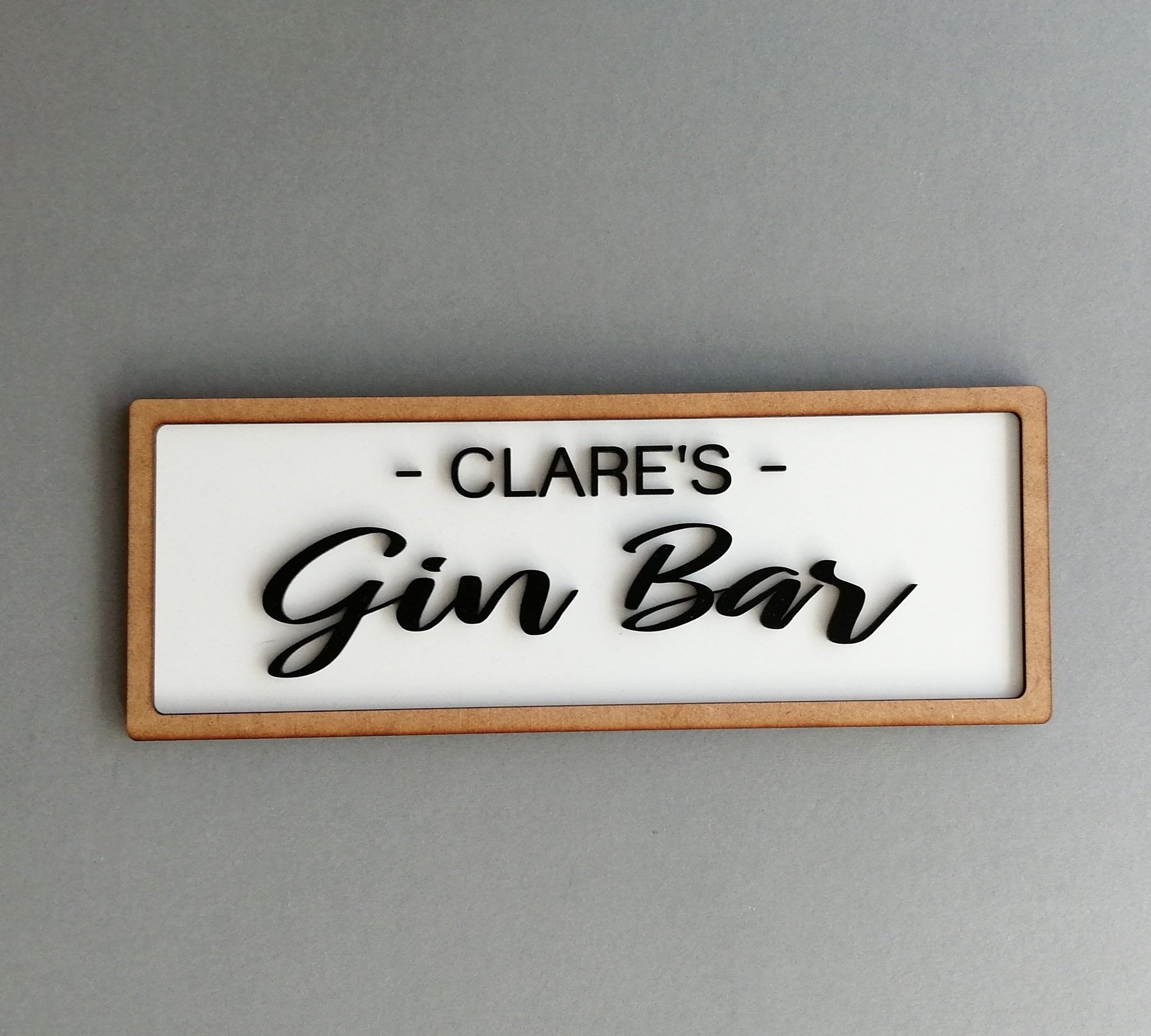 Personalised Gin Bar - Street Sign - Cursive Font – Fred And Bo