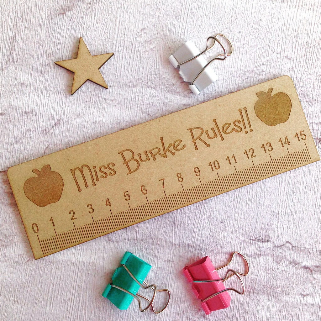 Personalised ruler - personalised gift - thank you teacher gift – Fred ...