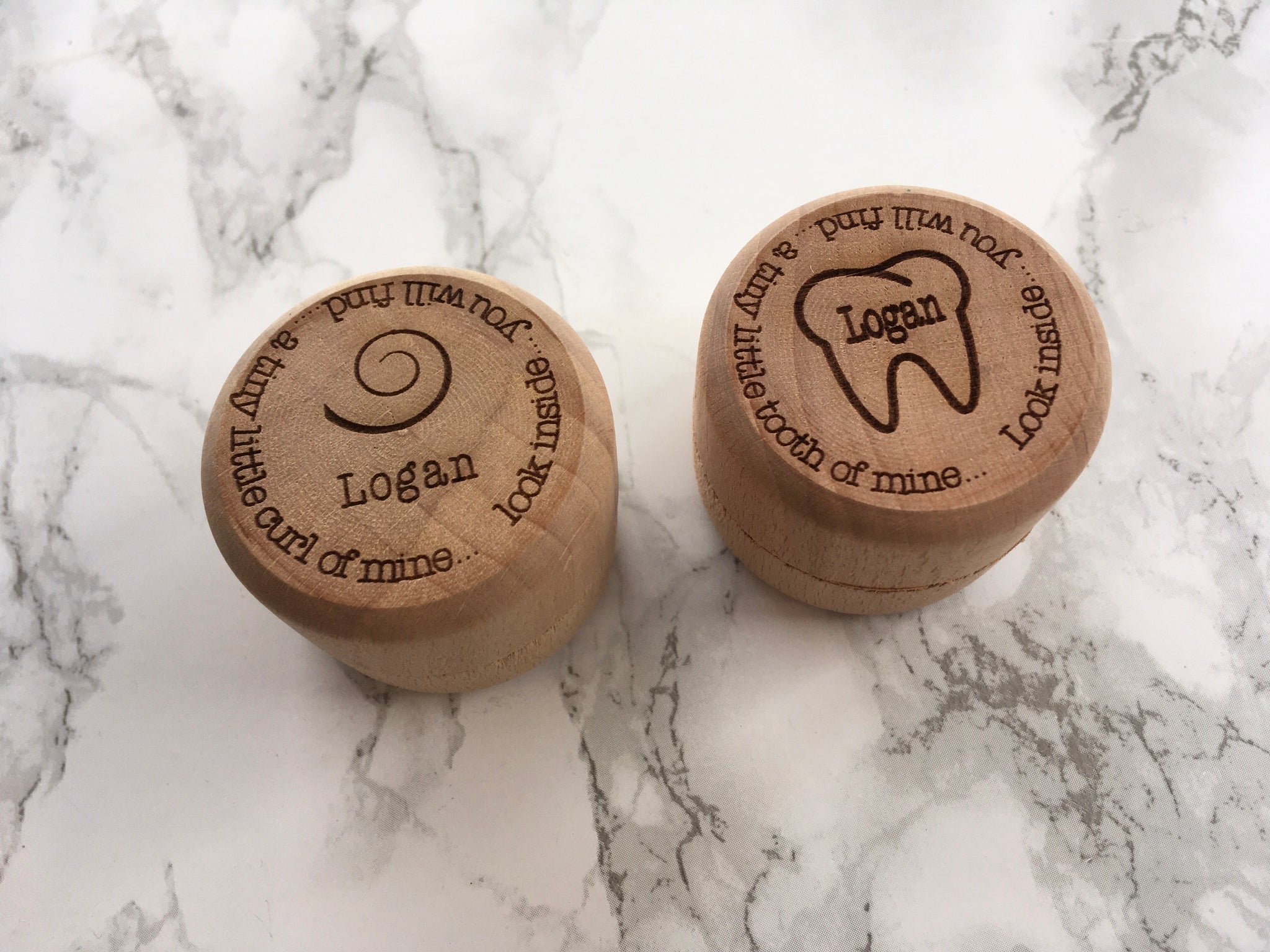 Personalised first tooth and first curl box set - keepsake – Fred And Bo