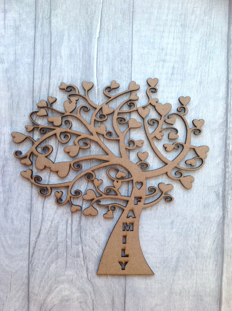 Laser cut family tree for crafters MDF tree | Fred & Bo – Fred And Bo