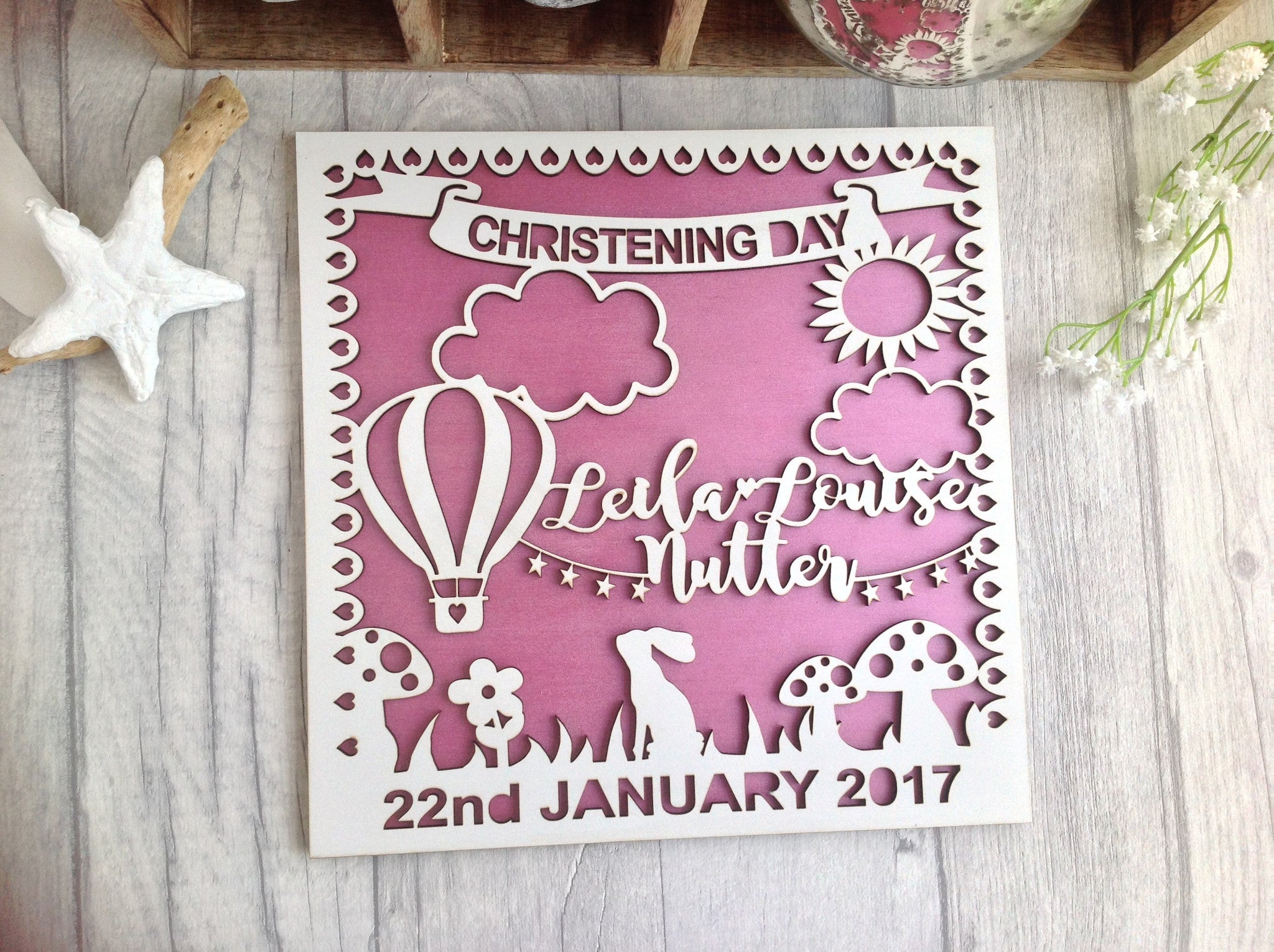 Personalised baby gift- laser cut christening gift | Fred & Bo – Fred ...