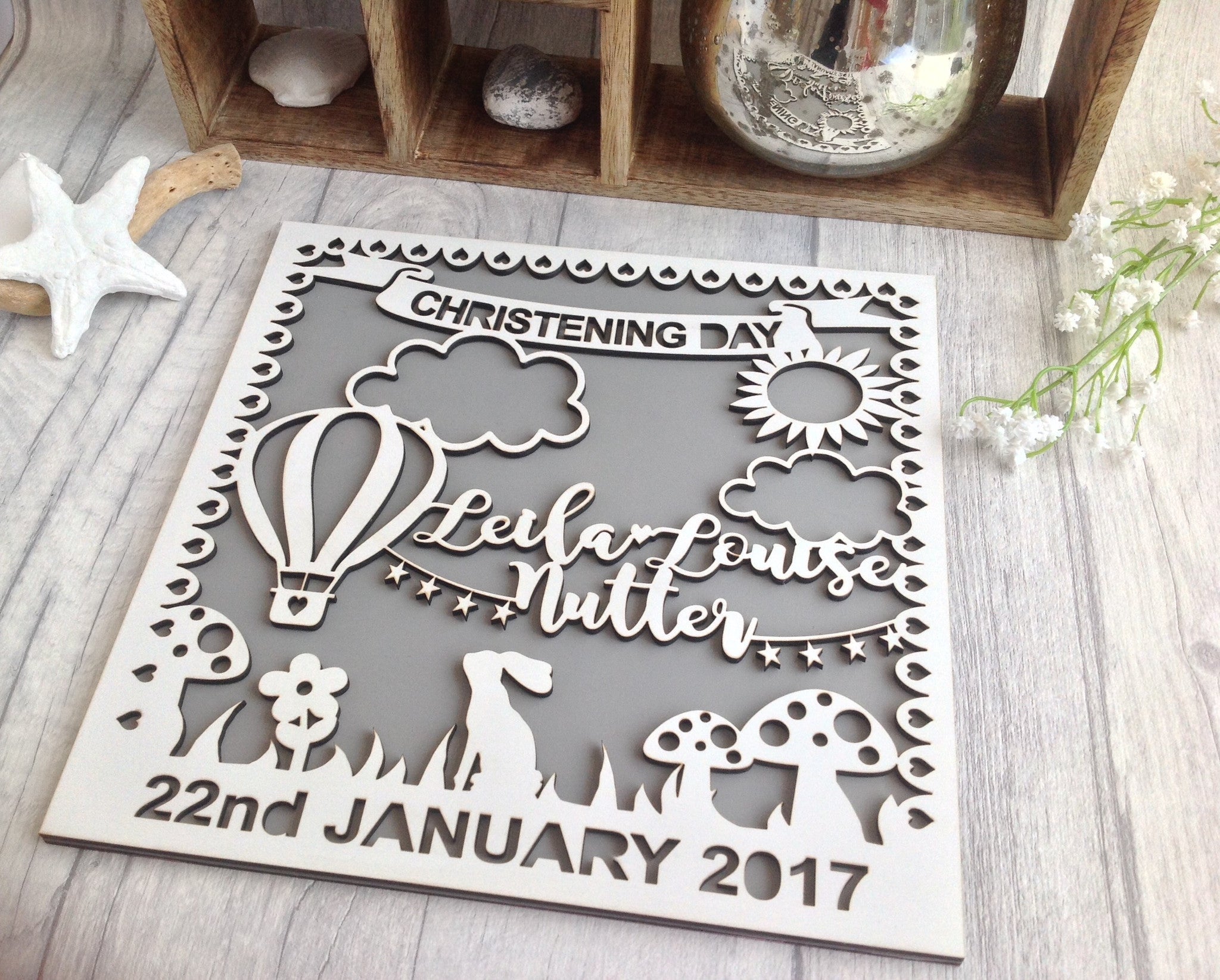 Personalised baby gift- laser cut christening gift | Fred & Bo – Fred ...