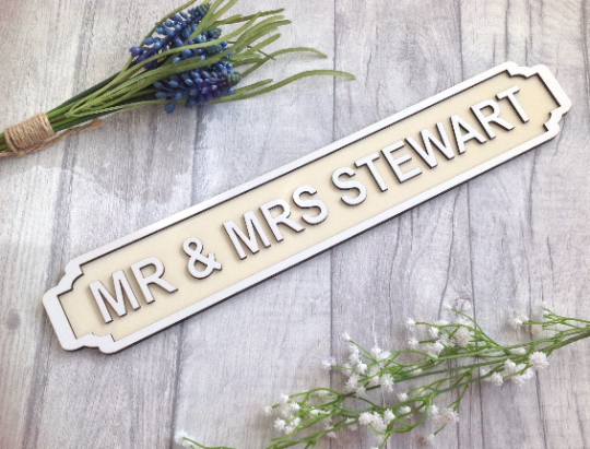 Street Sign - Family Name - Railway Station Vintage Style. Personalise ...